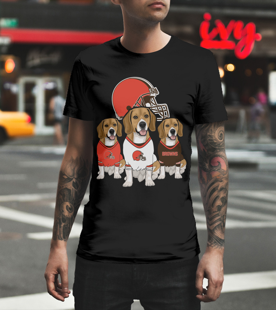 Cleveland Browns Beagles T-Shirt