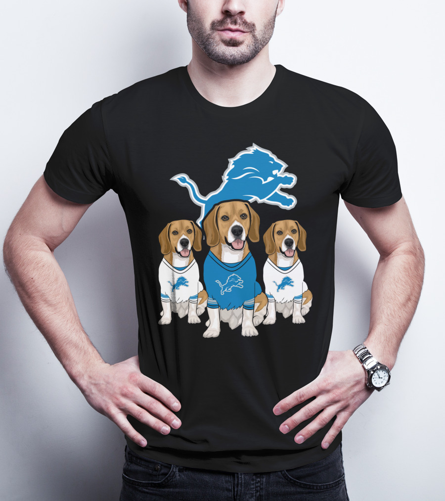 Detroit Lions Beagles T-Shirt