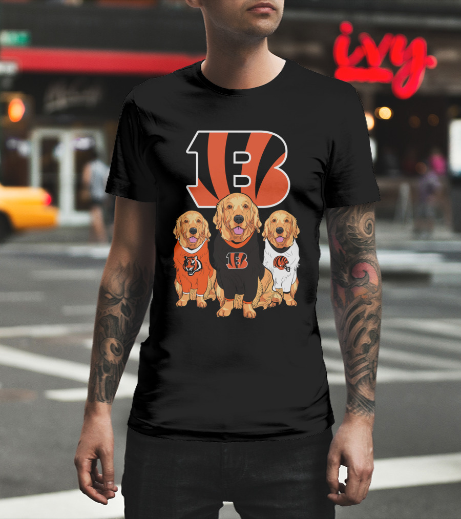 Cincinnati Bengals Beagle Dog Trio T-Shirt