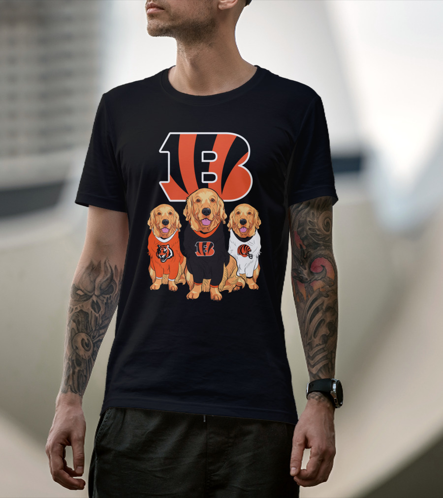 Cincinnati Bengals Beagle Dog Trio T-Shirt