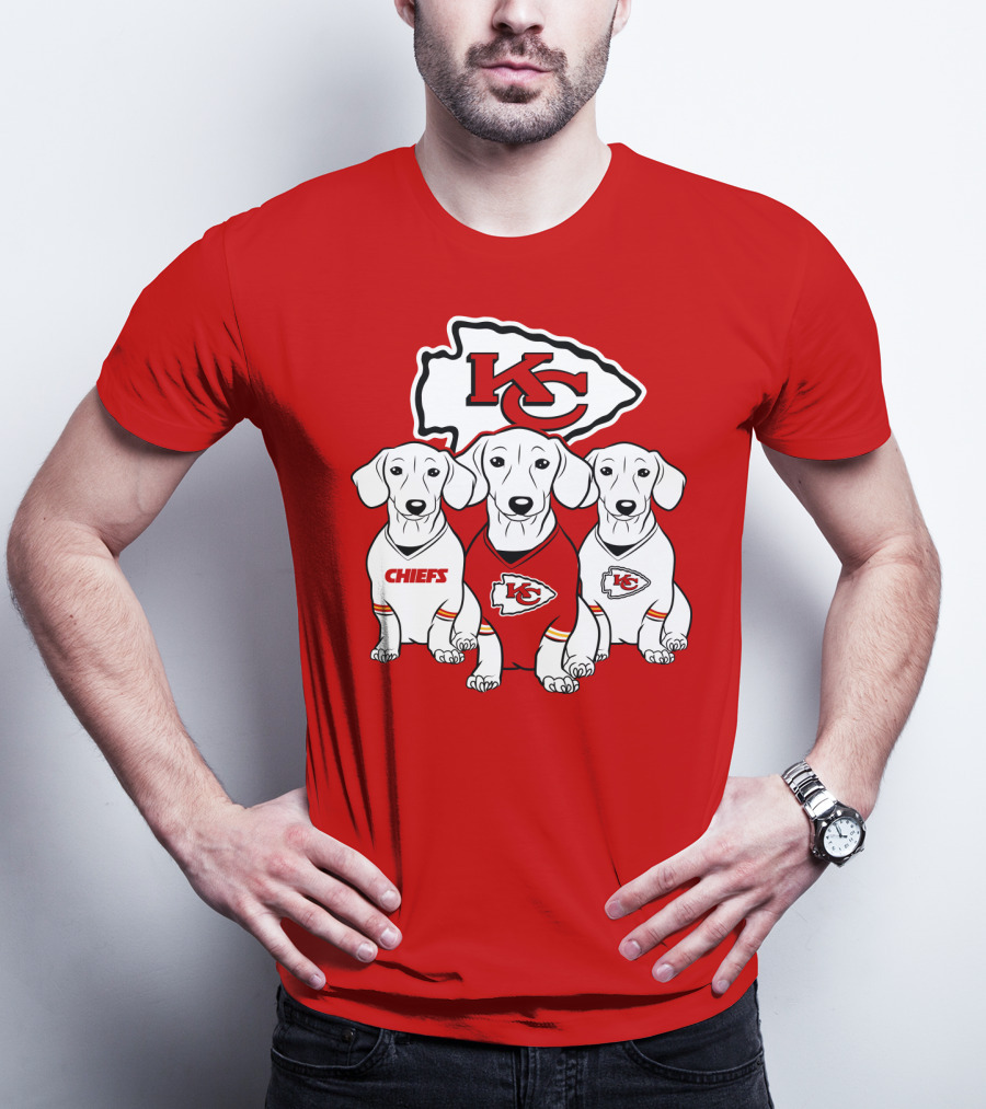 Kansas City Chiefs Dachshund Trio T-Shirt