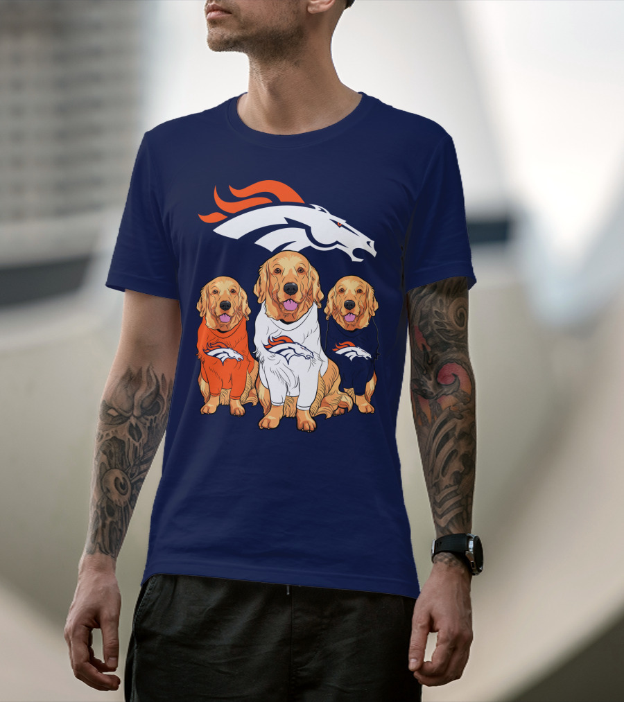 Denver Broncos Golden Retrievers T-Shirt