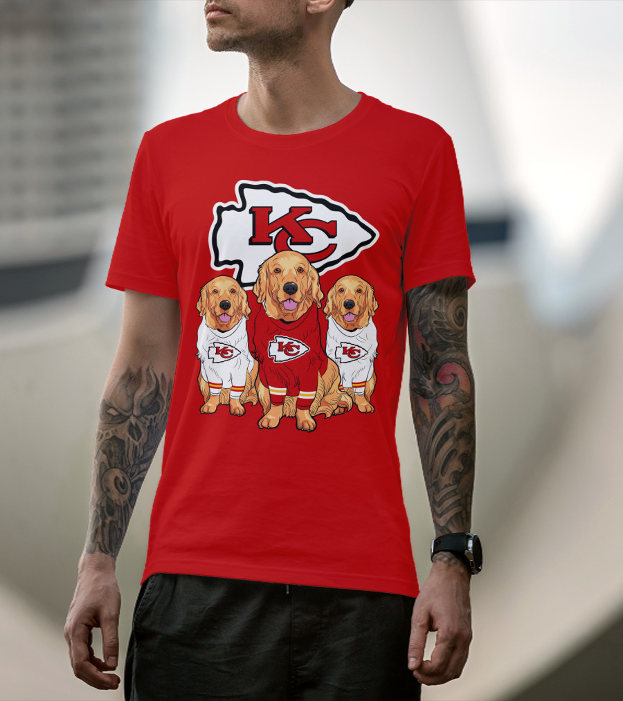 Kansas City Chiefs Golden Retrievers T-Shirt