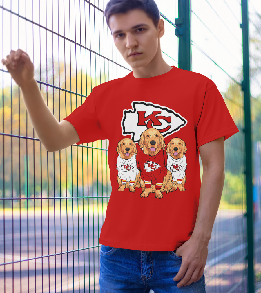 Kansas City Chiefs Golden Retrievers T-Shirt
