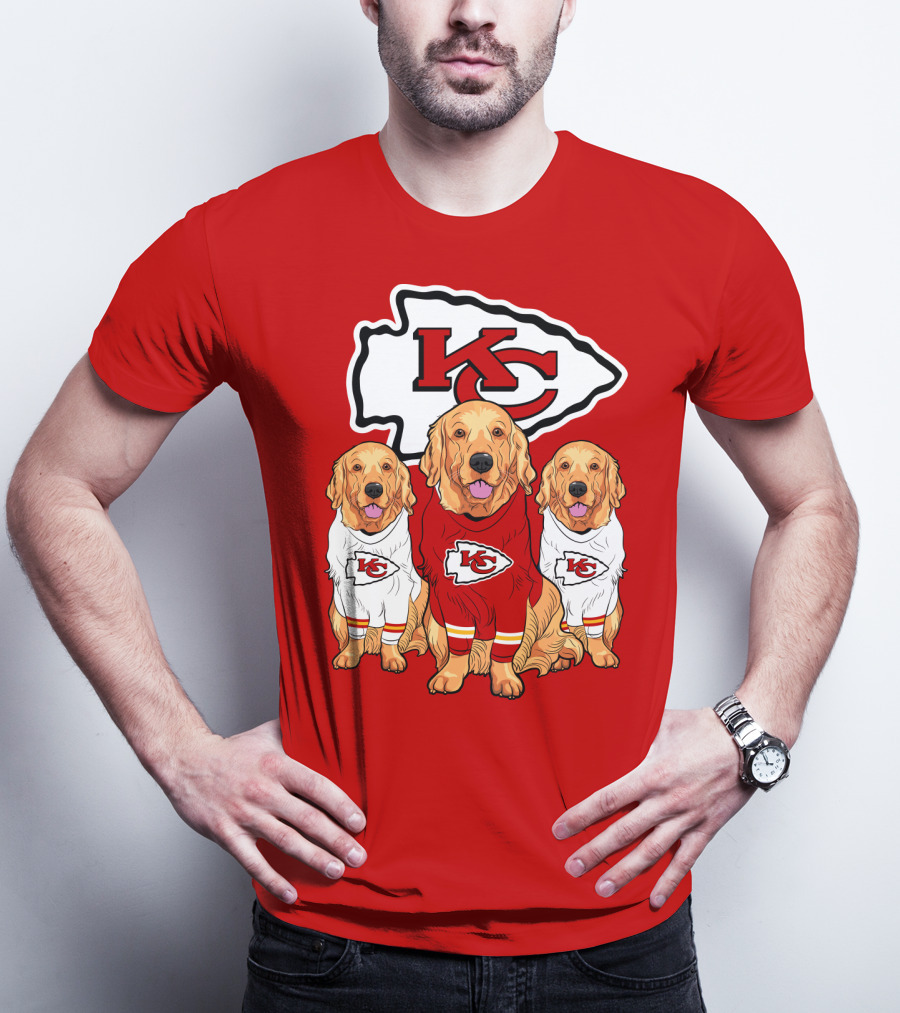 Kansas City Chiefs Golden Retrievers T-Shirt