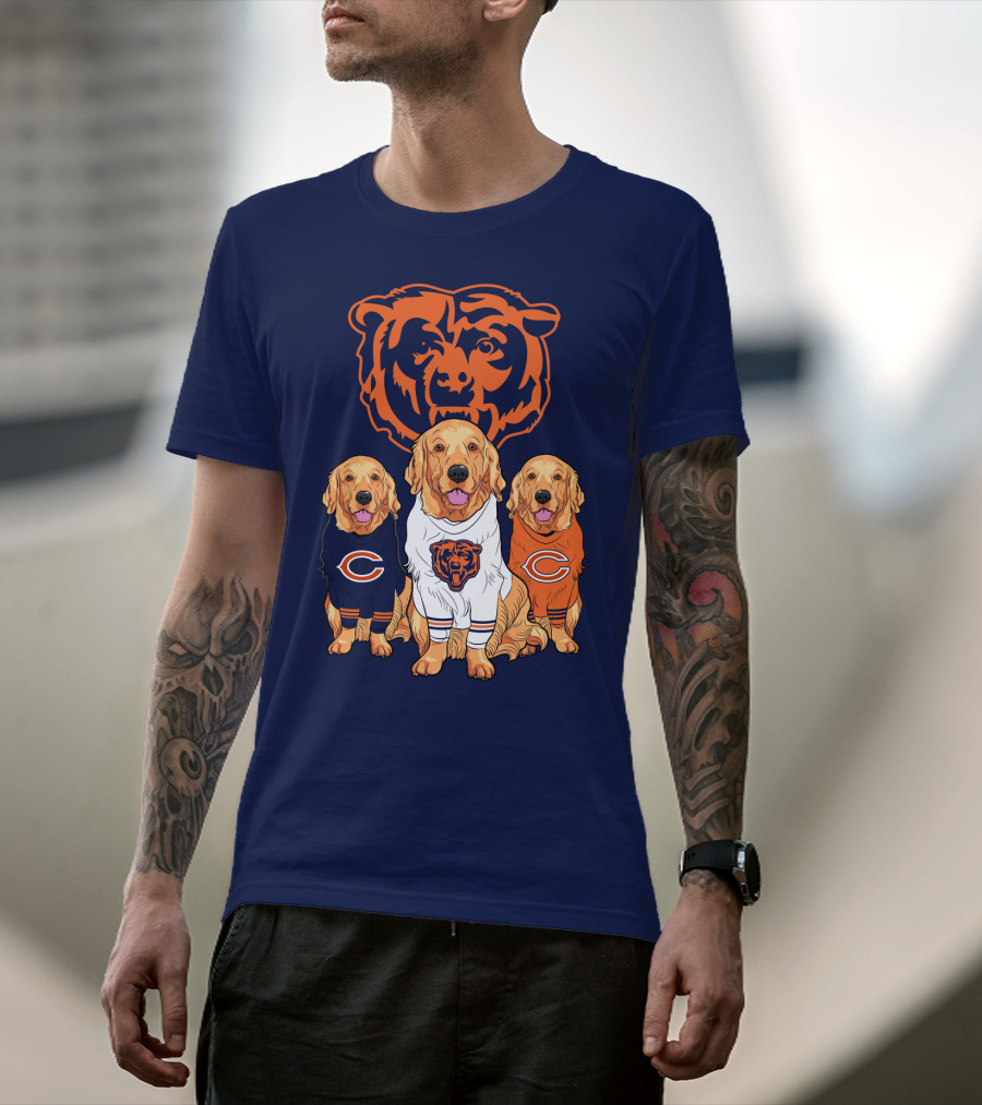Chicago Bears Golden Retrievers T-Shirt