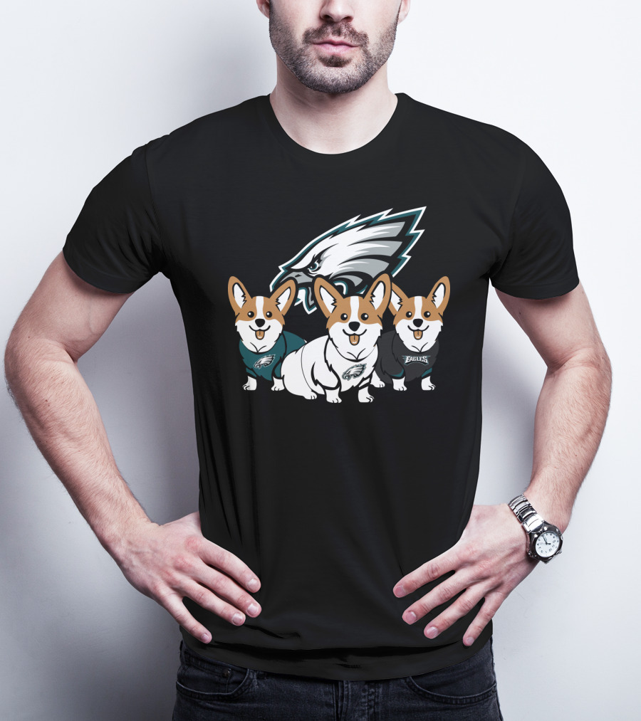 Philadelphia Eagles Corgi Trio T-Shirt