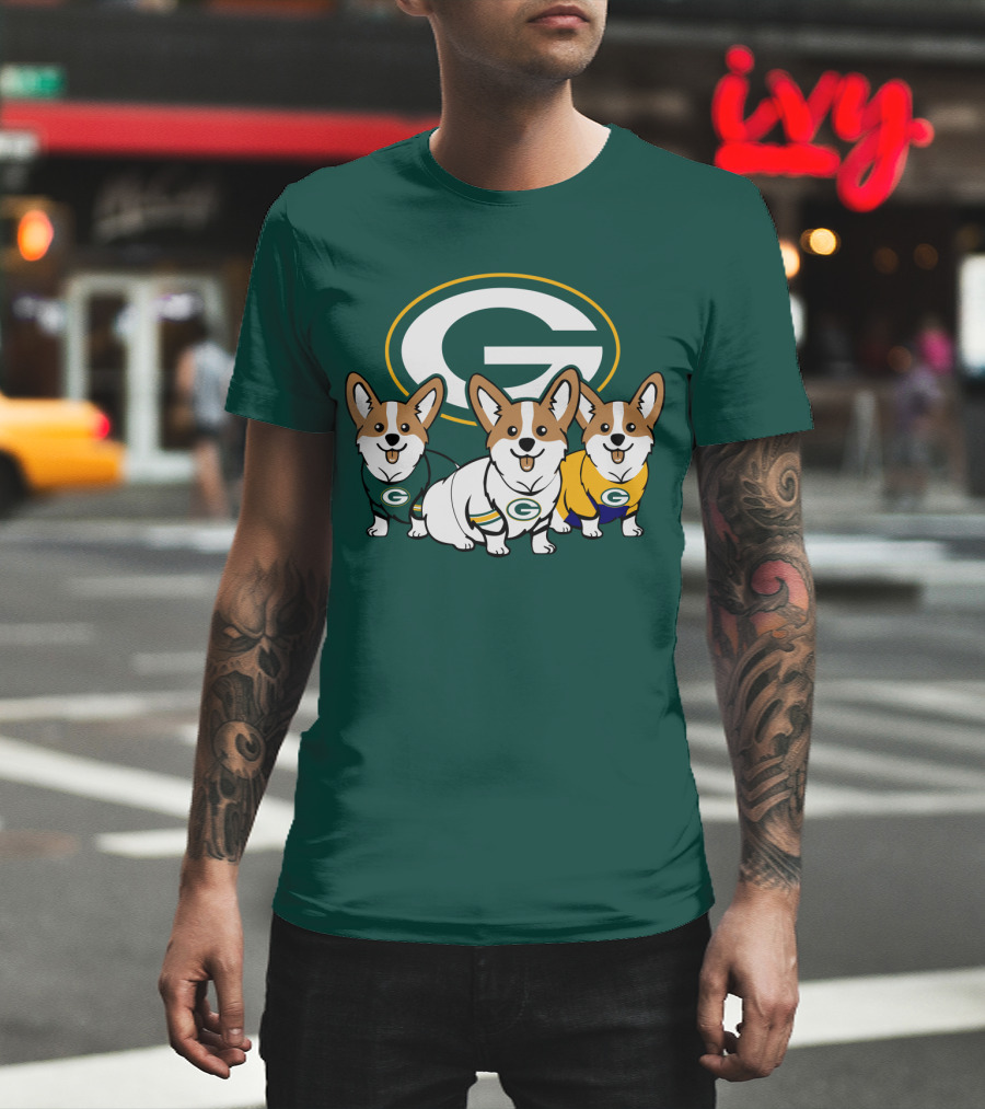 Green Bay Packers Corgi T-Shirt