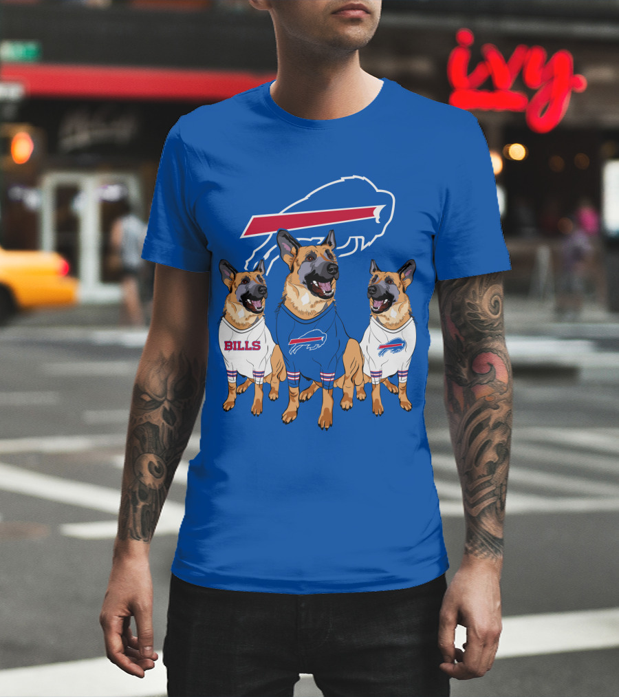 Buffalo Bills German Shepherd Trio T-Shirt