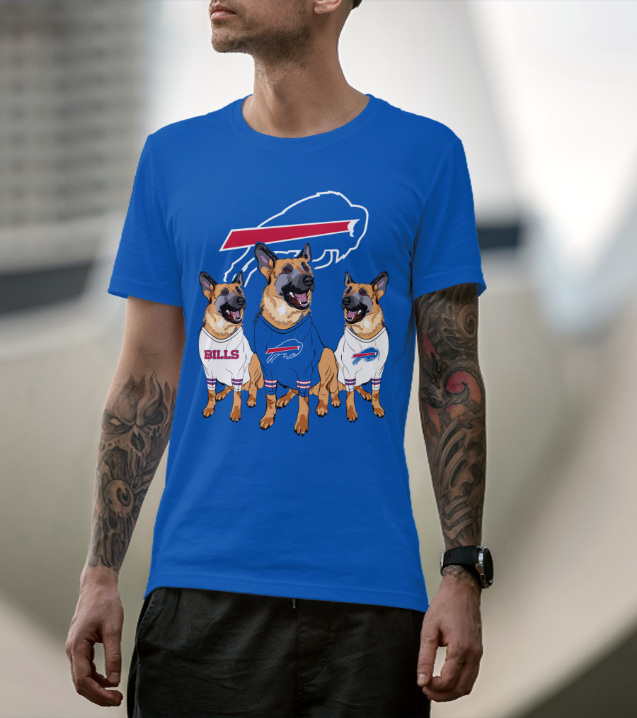 Buffalo Bills German Shepherd Trio T-Shirt