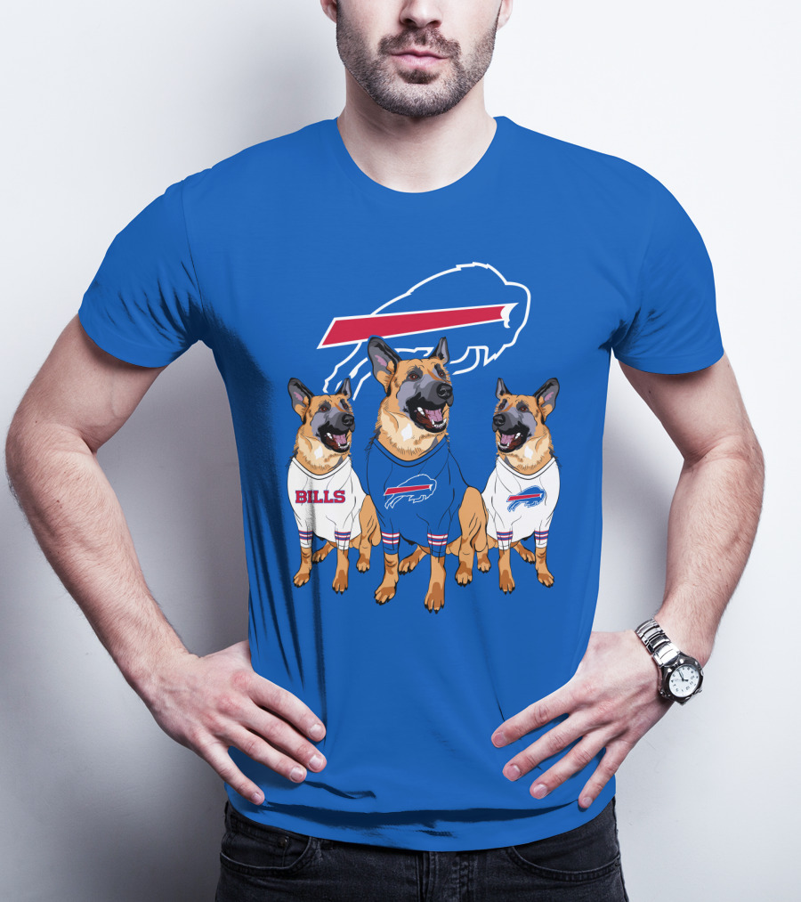 Buffalo Bills German Shepherd Trio T-Shirt