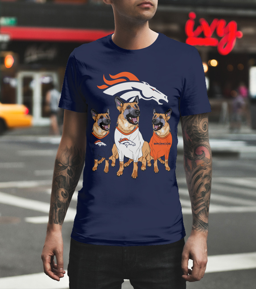 Broncos German Shepherds Trio T-Shirt