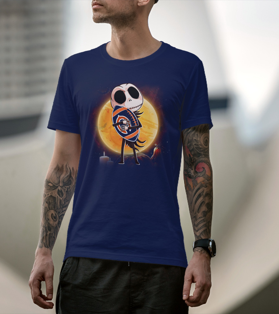 Jack Holding Bears Football In Moonlight T-Shirt
