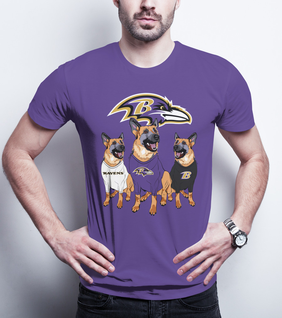 Ravens German Shepherd Trio T-Shirt