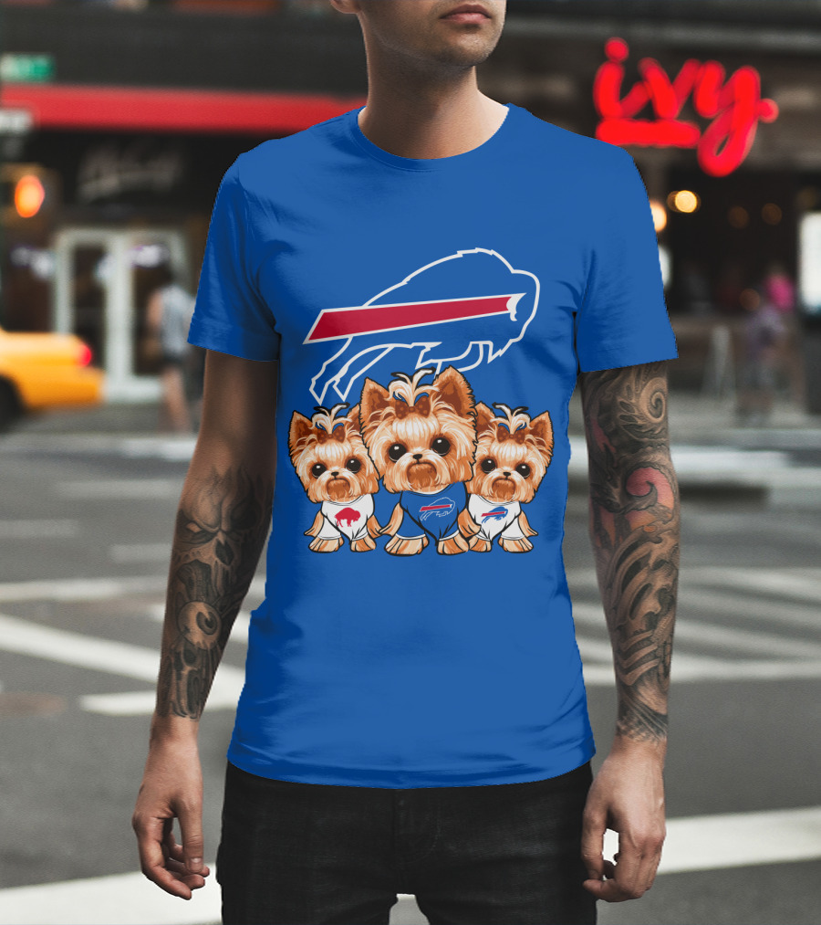 Buffalo Bills Yorkshire Terrier With Team T-Shirt