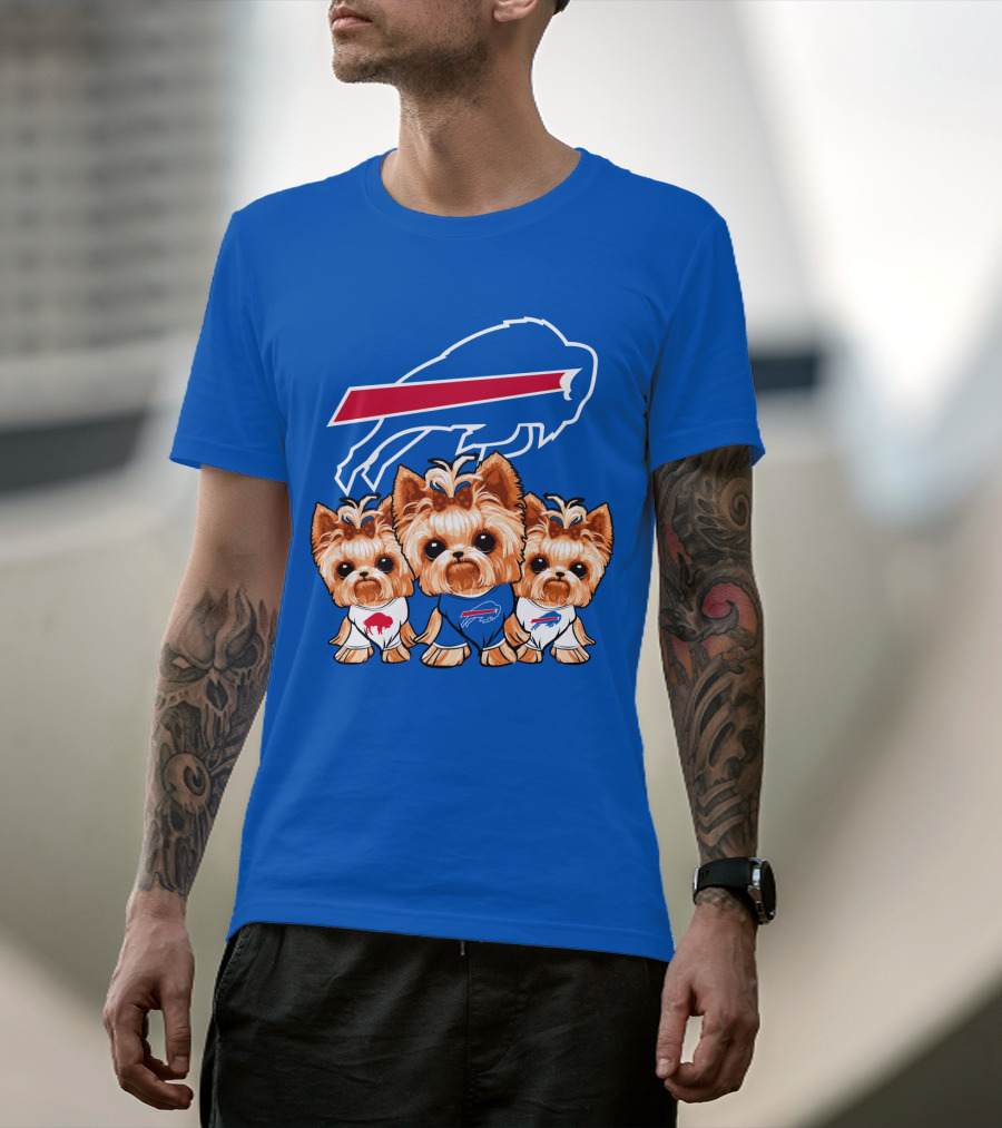 Buffalo Bills Yorkshire Terrier With Team T-Shirt