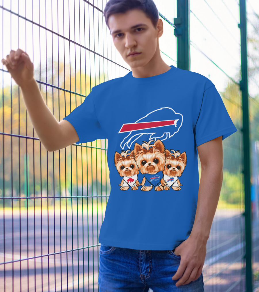 Buffalo Bills Yorkshire Terrier With Team T-Shirt
