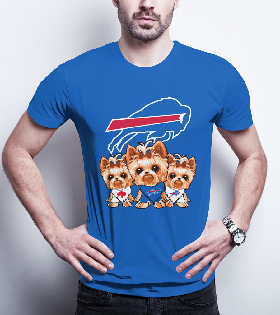 Buffalo Bills Yorkshire Terrier With Team T-Shirt