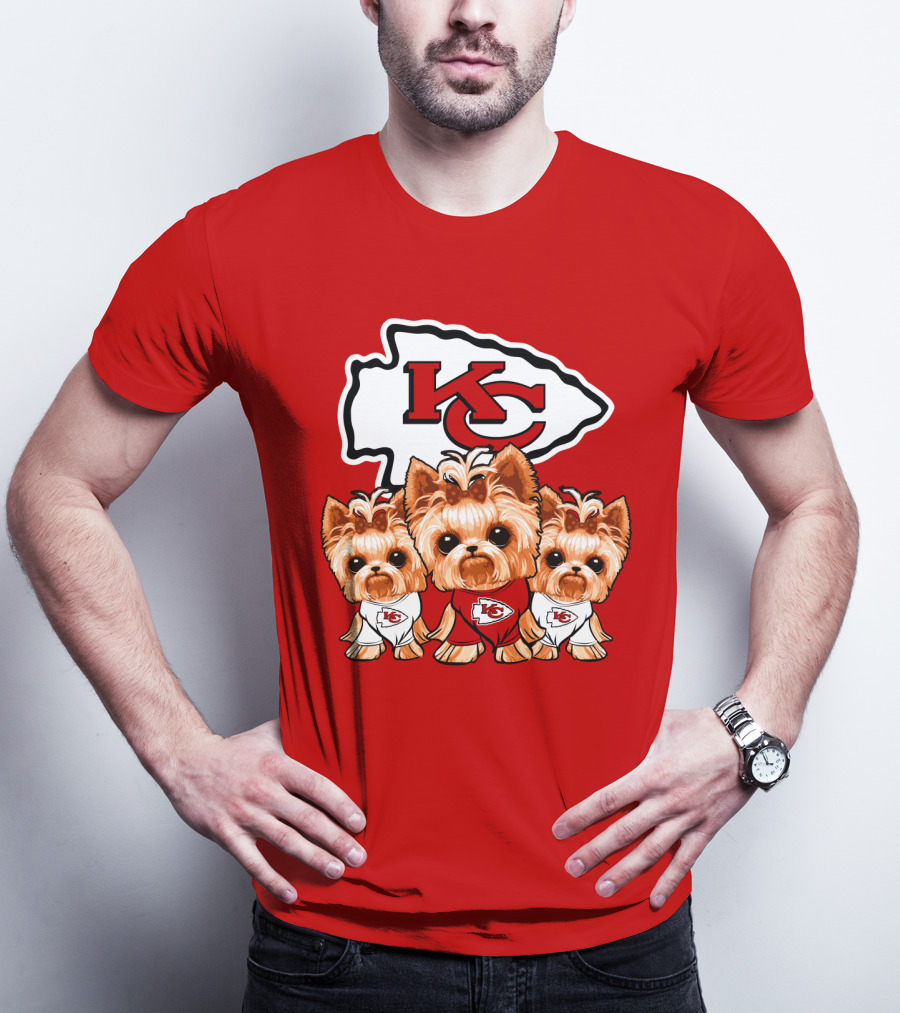 Kansas City Chiefs Yorkshire Terrier T-Shirt