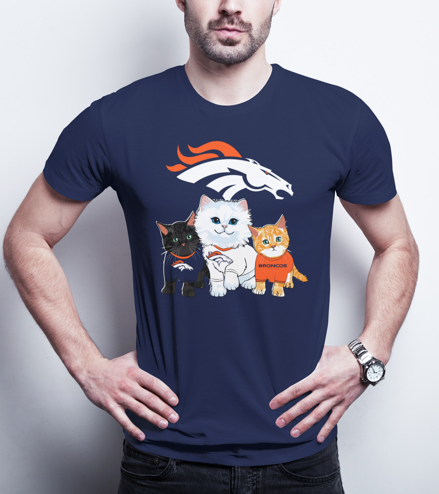 Denver Broncos Cat Trio T-Shirt