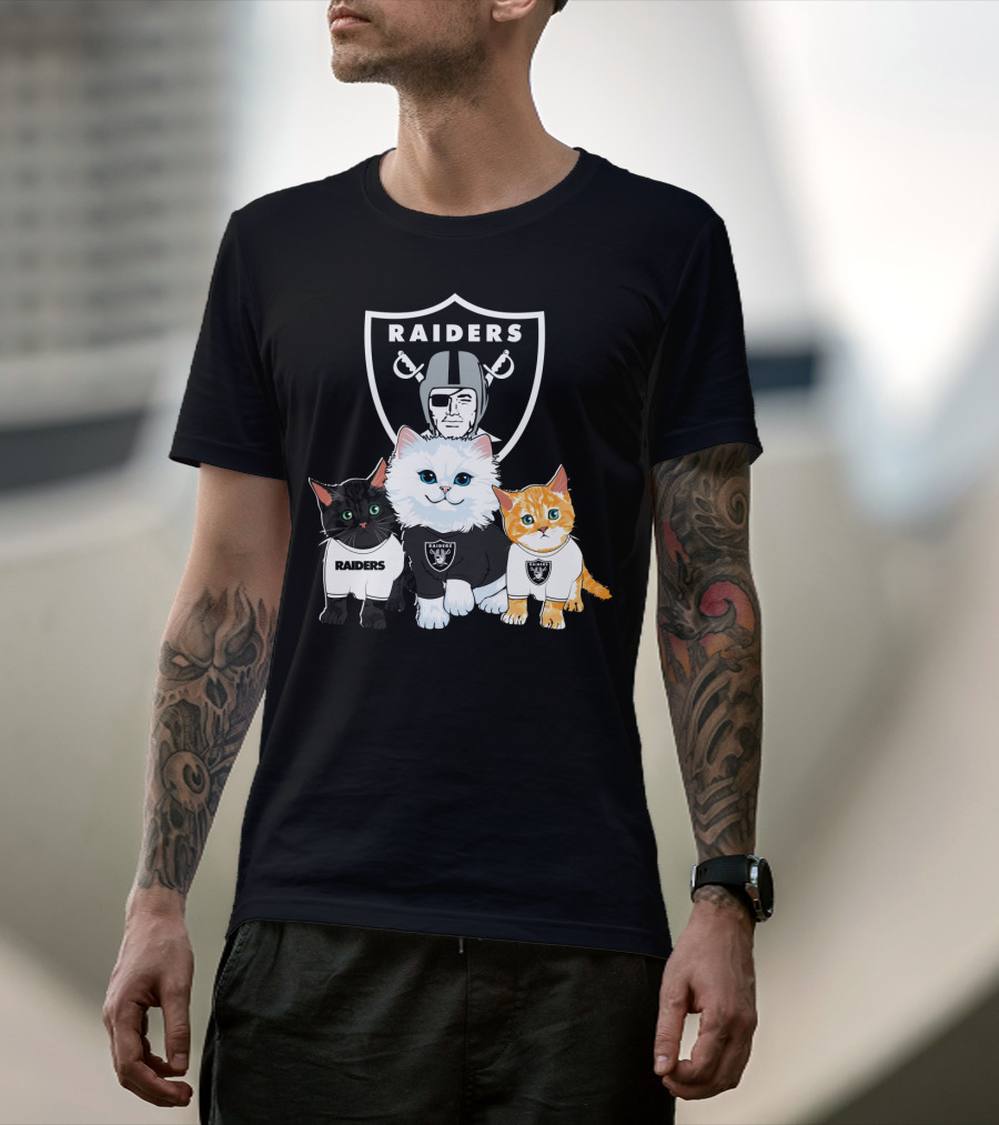 Raiders Cats Nfl Team T-Shirt