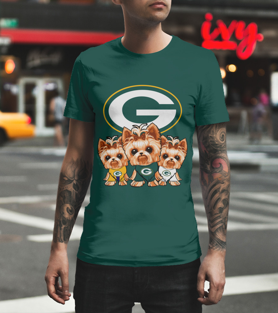 Green Bay Packers Yorkie Trio T-Shirt