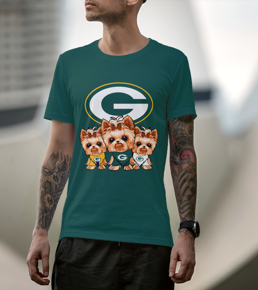 Green Bay Packers Yorkie Trio T-Shirt