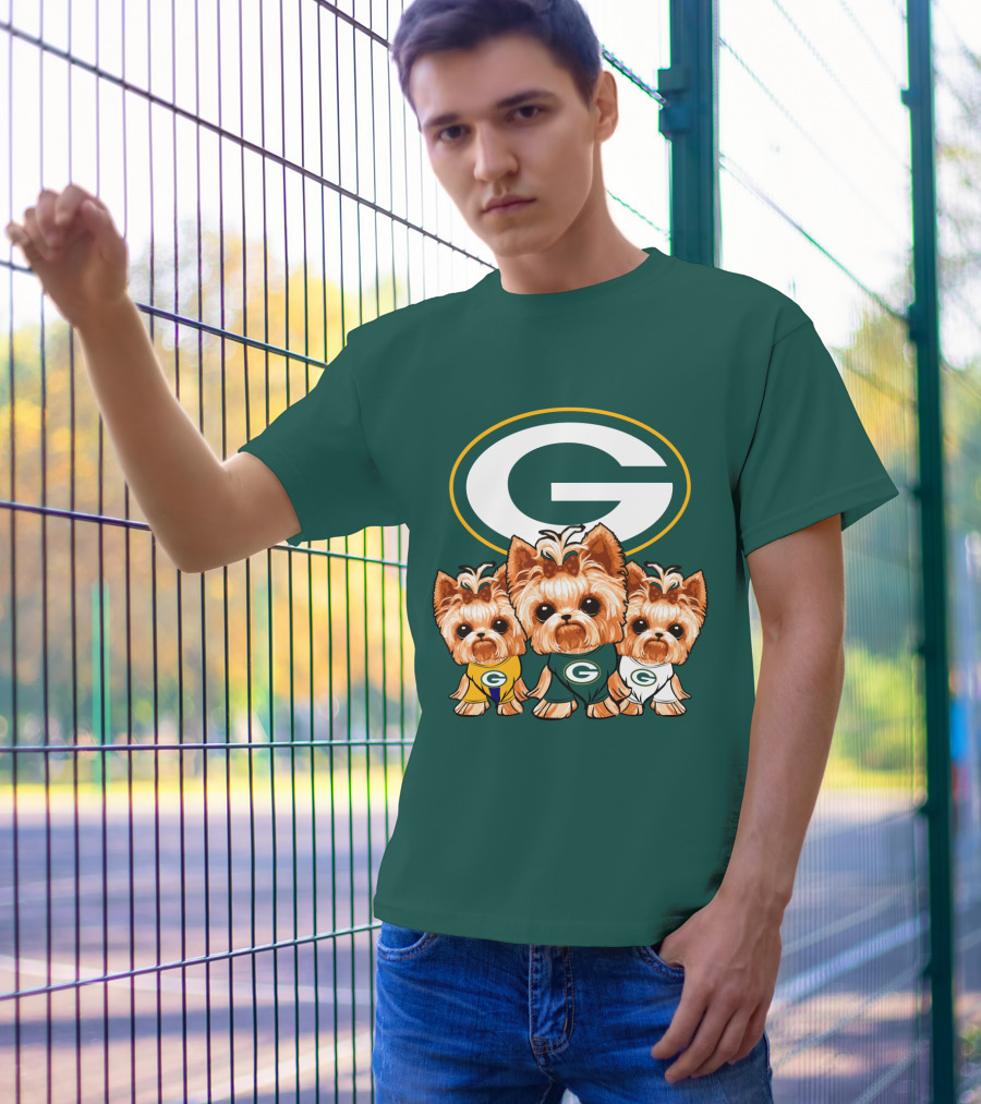 Green Bay Packers Yorkie Trio T-Shirt