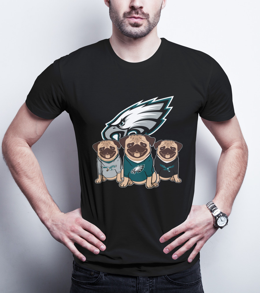 Philadelphia Eagles Pugs T-Shirt