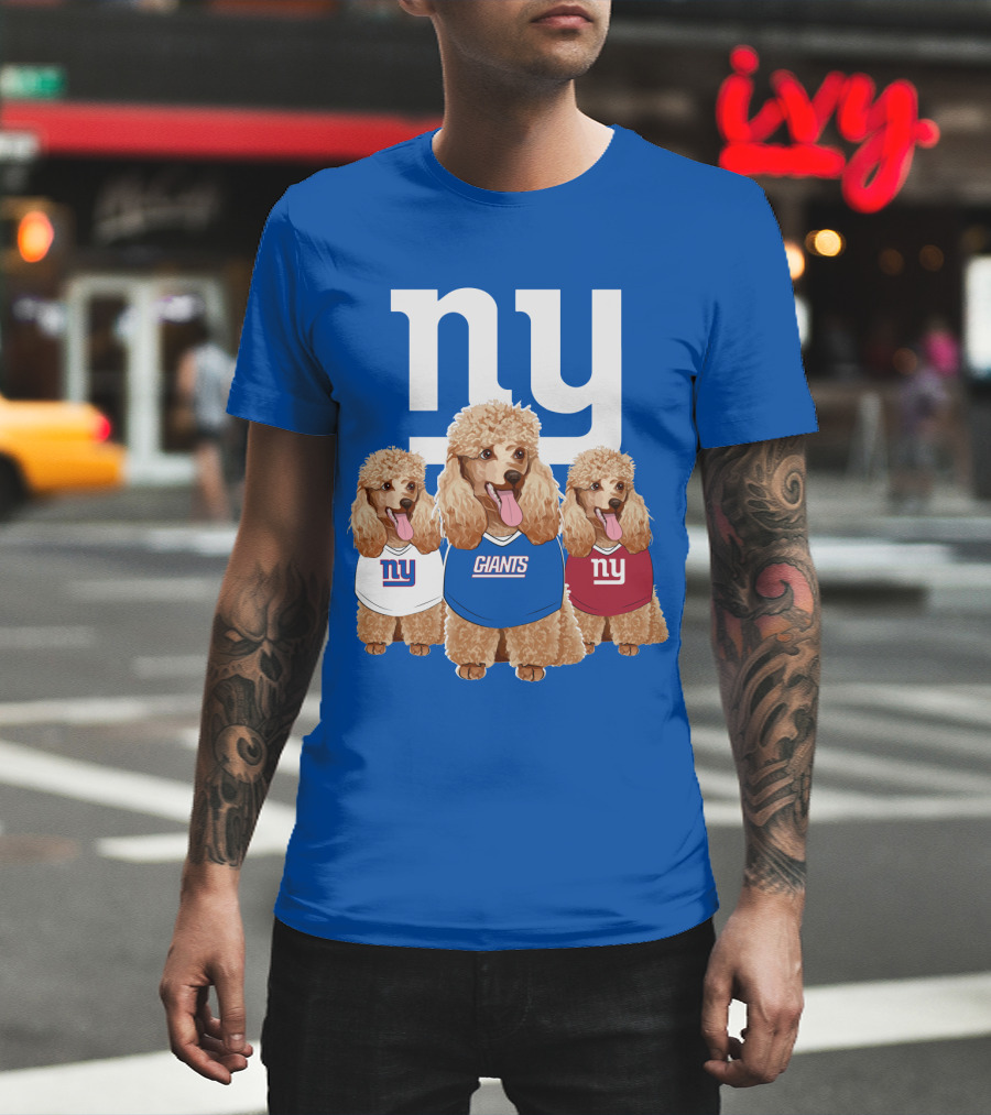 Ny Giants Poodle Trio T-Shirt