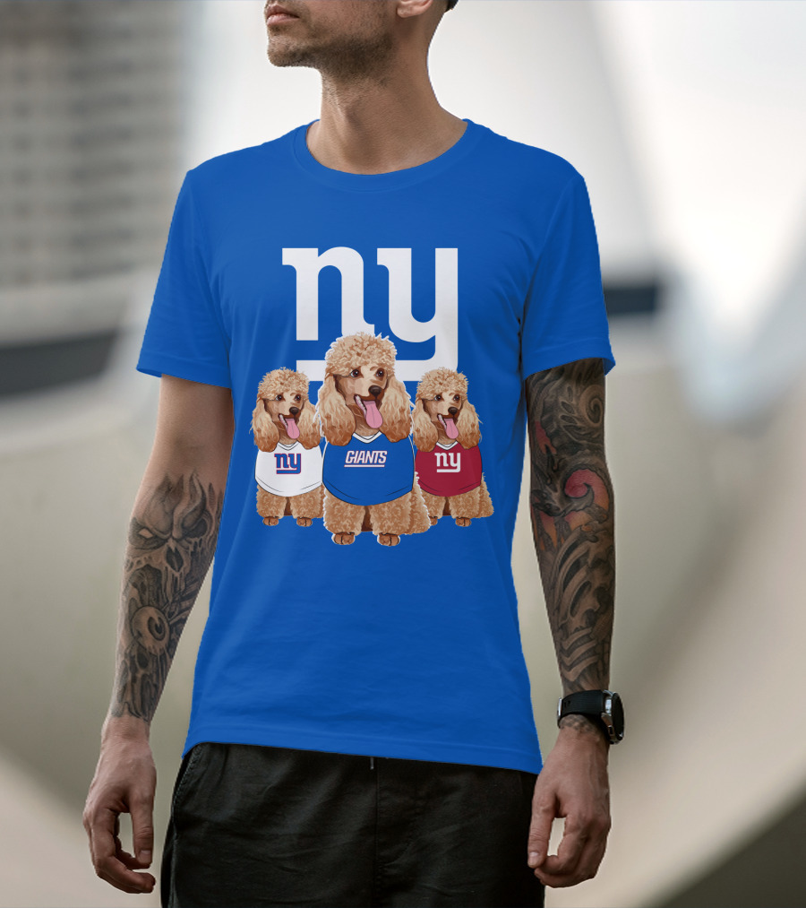 Ny Giants Poodle Trio T-Shirt