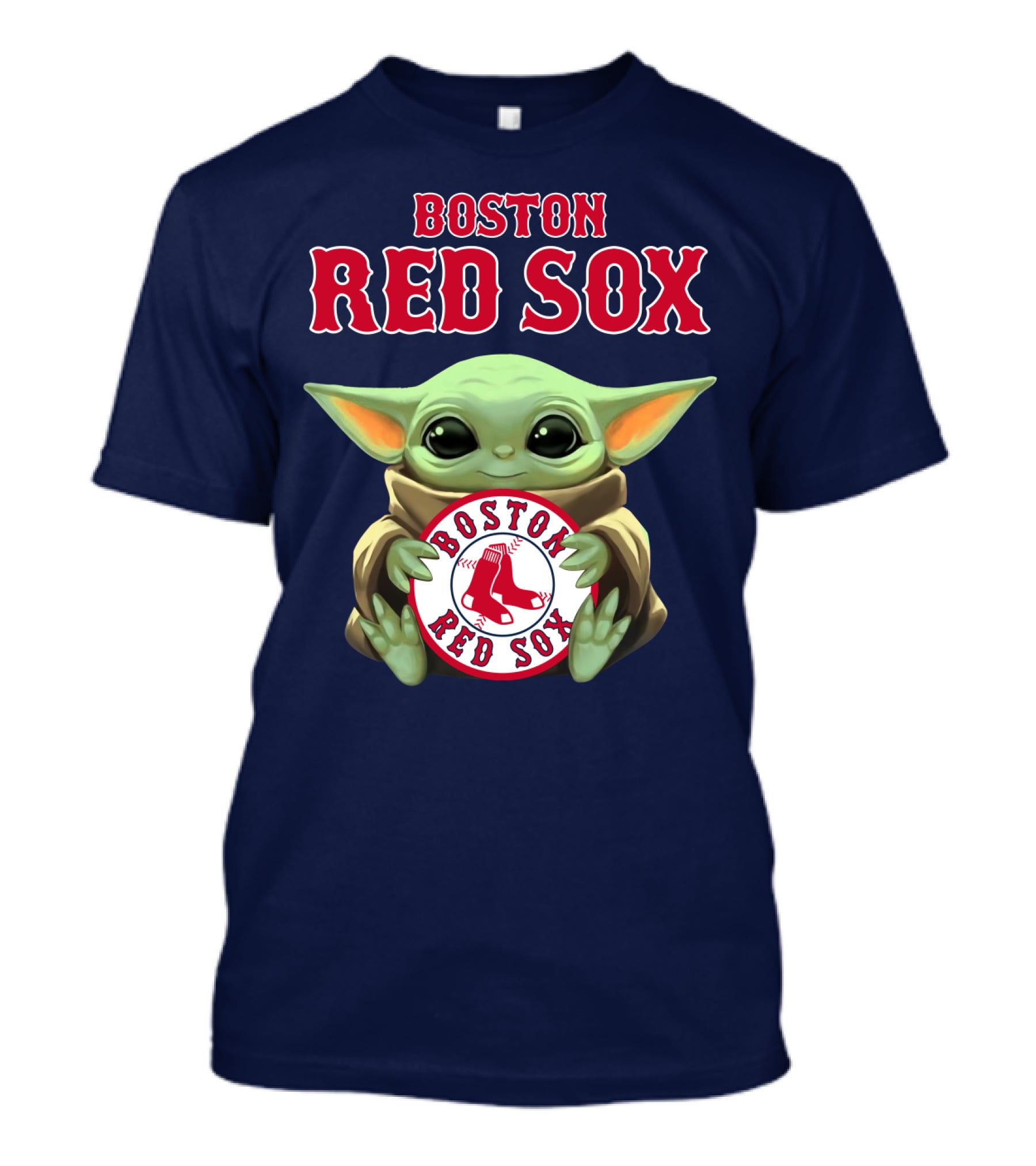 Boston Red Sox Baby Yoda Holding Baseball Team T-Shirt