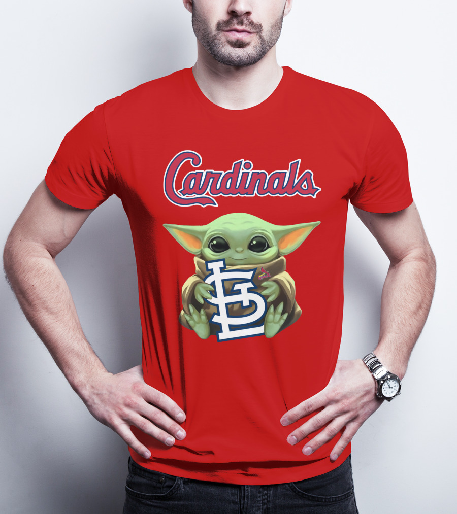 Cardinals Baby Yoda Holding St. Louis T-Shirt