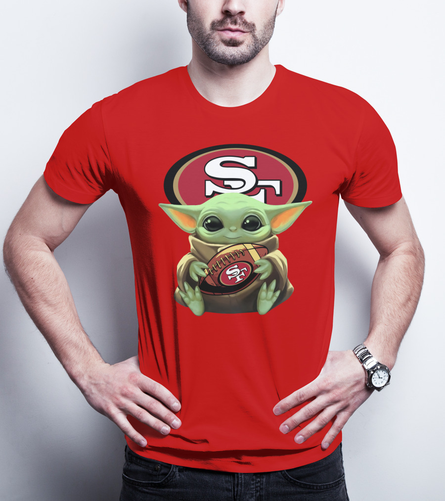 Baby Yoda San Francisco 49ers Football T-Shirt