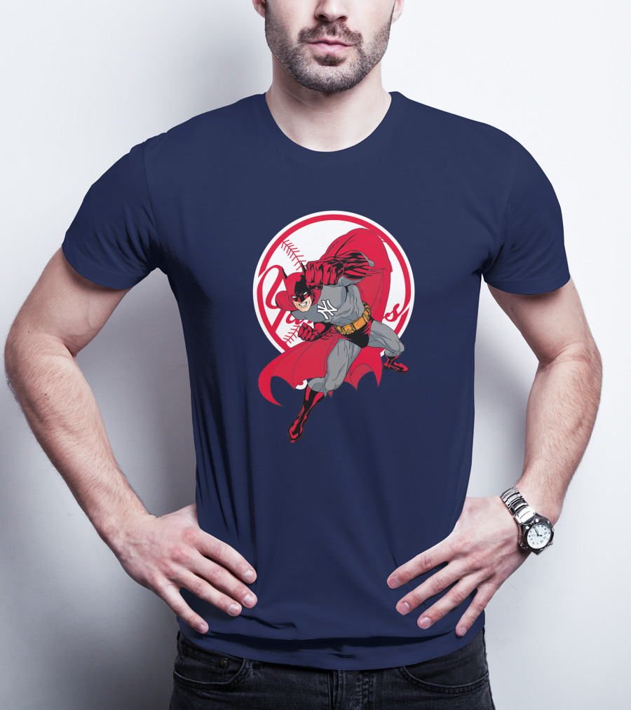 Batman Yankees Baseball Hero Iconic Mashup T-Shirt