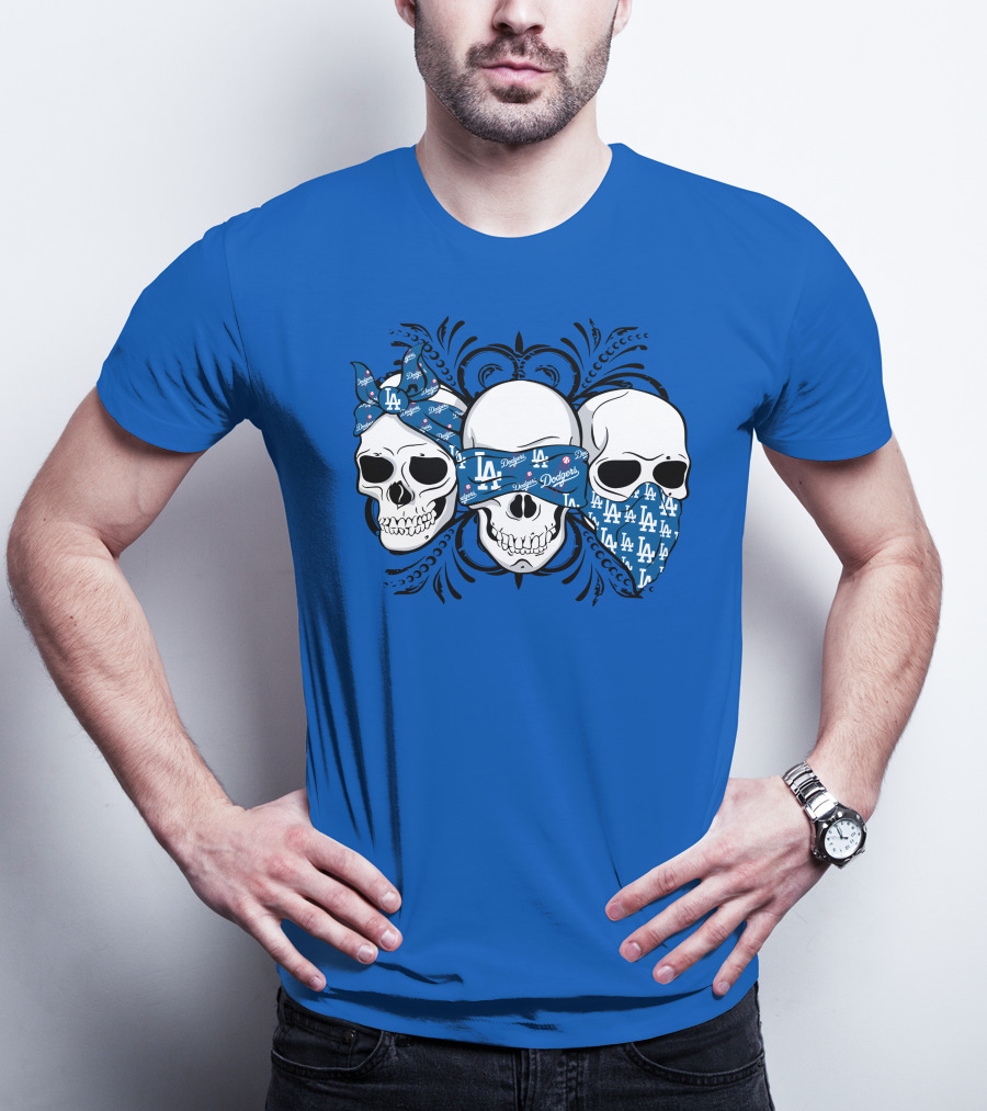 La Dodgers Skull Trio T-Shirt