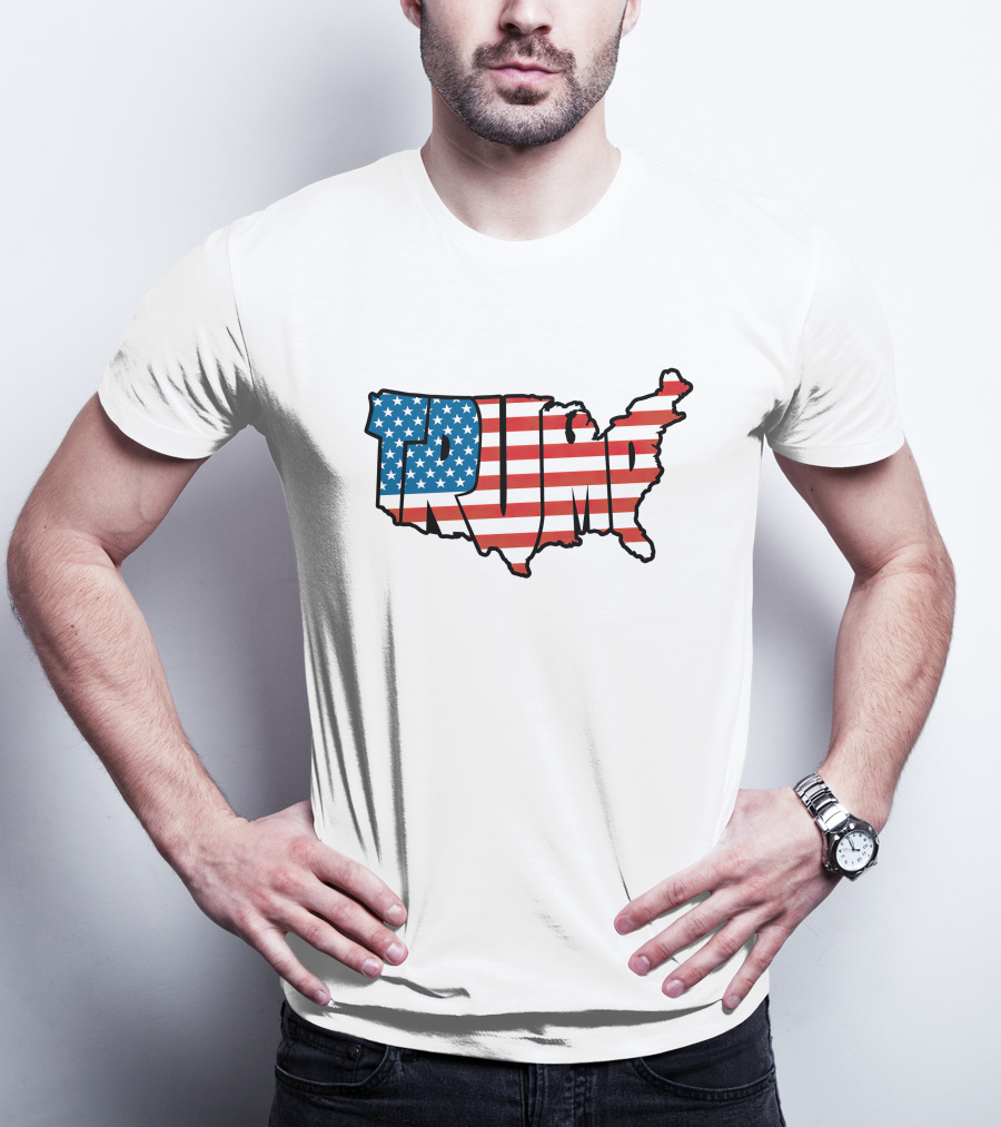 Trump Usa Flag Map T-Shirt