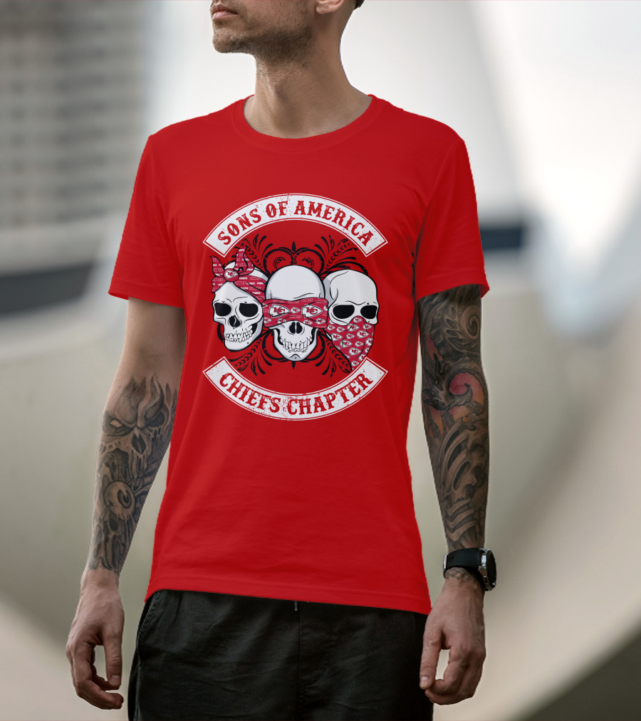 Sons Of America Chiefs Chapter Skulls T-Shirt