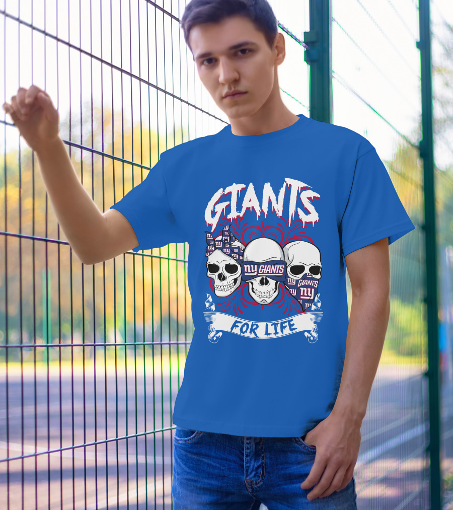 Giants Ny Giants Skulls For Life T-Shirt