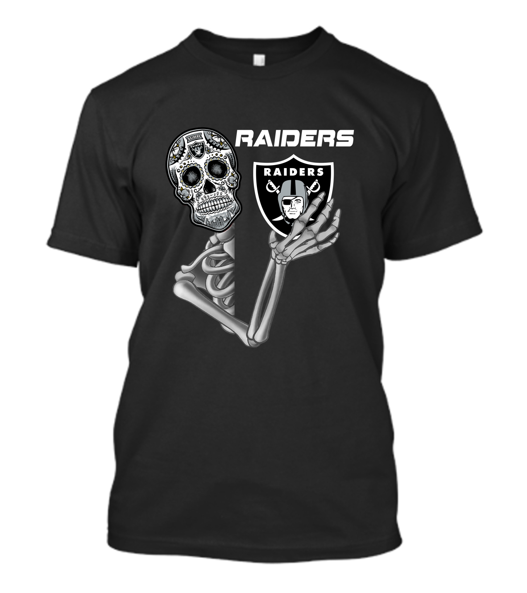 Raiders Skeleton Sugar Skull T-Shirt