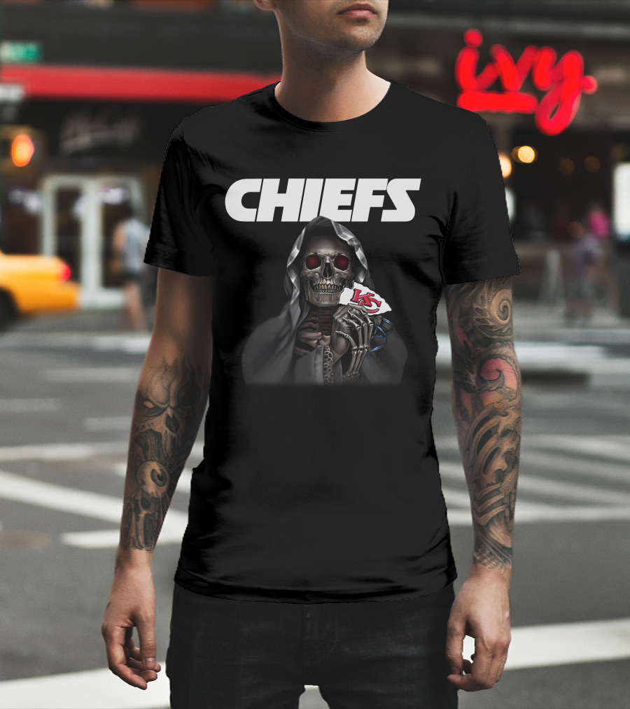 Chiefs Grim Reaper With Kc Arrowhead T-Shirt