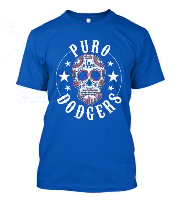 Puro Dodgers Día De Los Muertos La Logo T-Shirt