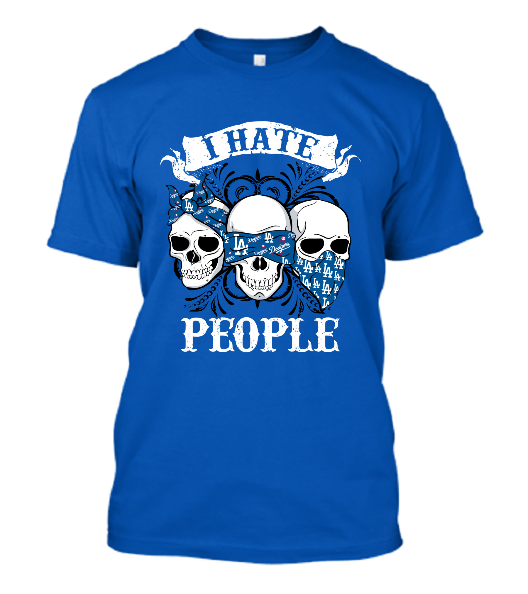 I Hate People Los Angeles Dodgers T-Shirt