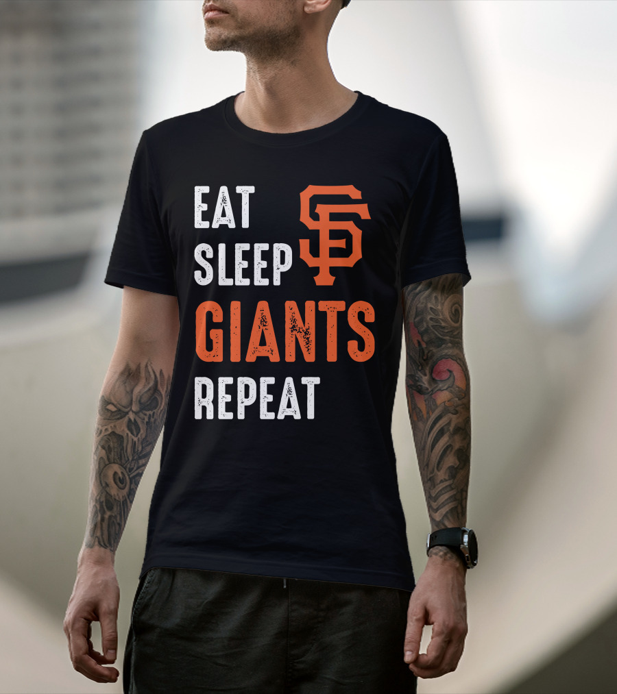 Eat Sleep Giants Repeat Sf T-Shirt
