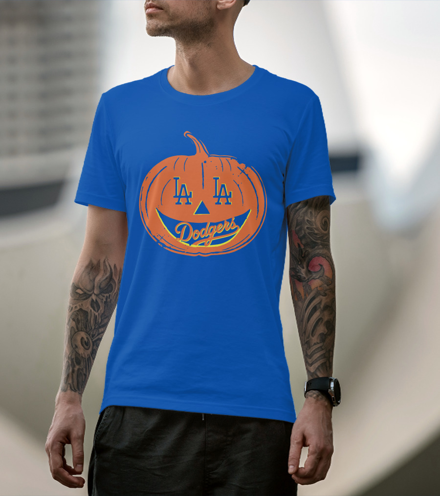 La Dodgers Halloween Pumpkin T-Shirt