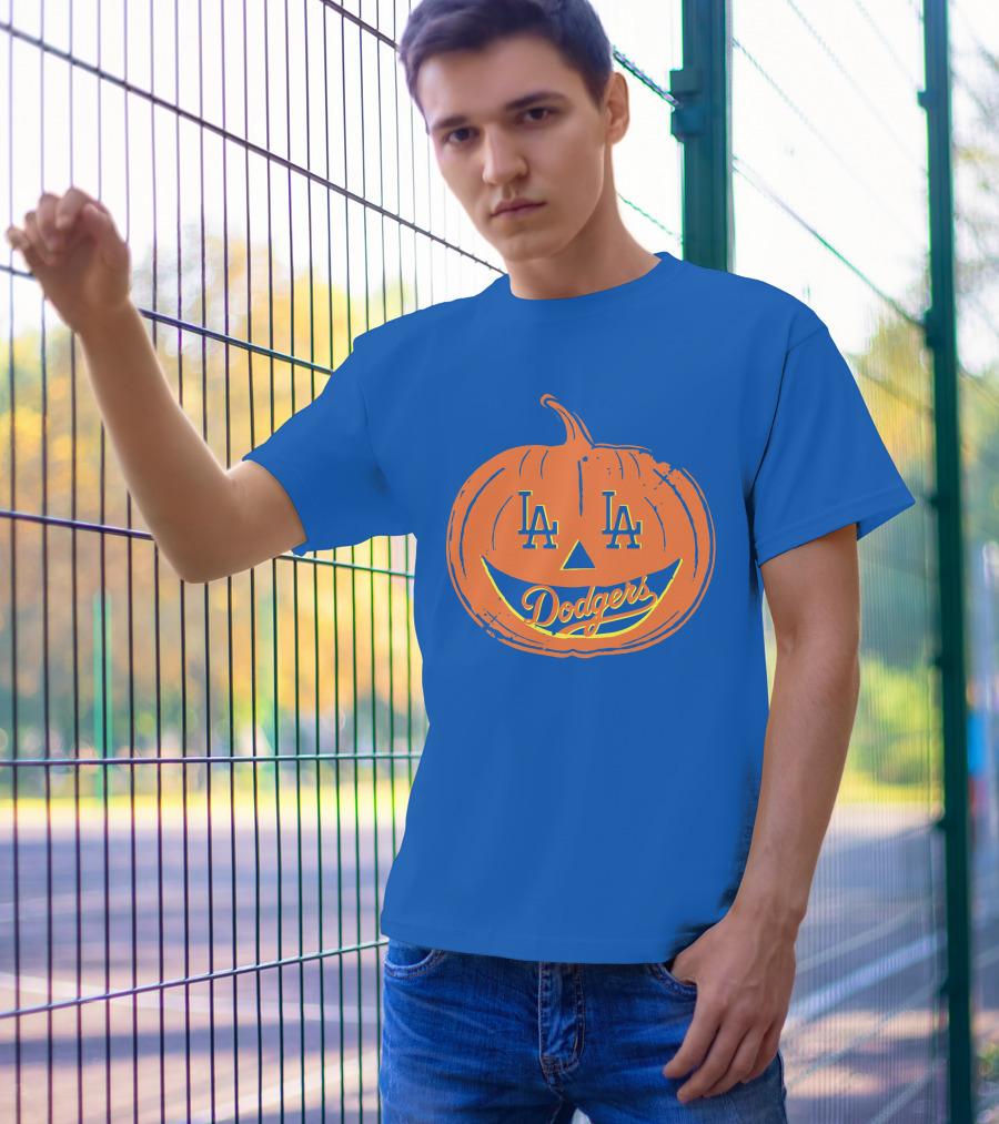 La Dodgers Halloween Pumpkin T-Shirt