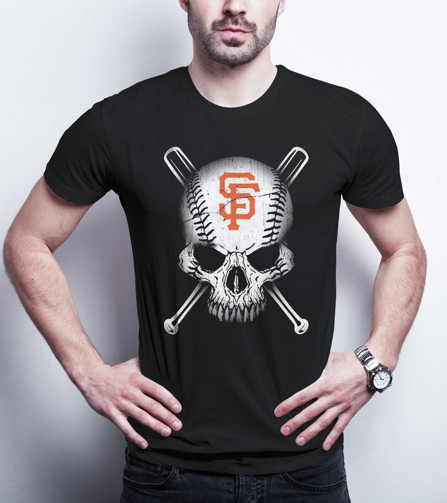 San Francisco Giants Skull Crossbones Baseball T-Shirt