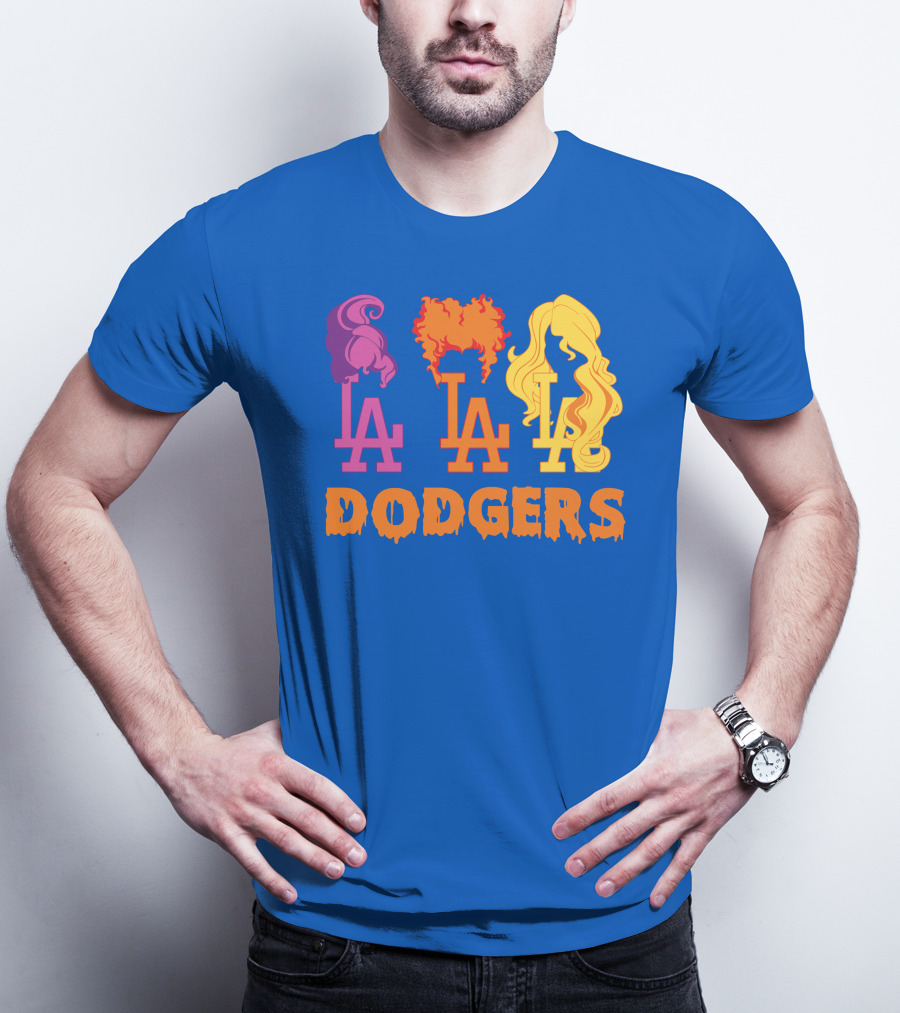 La Dodgers Trio Silhouette Hair Styles T-Shirt