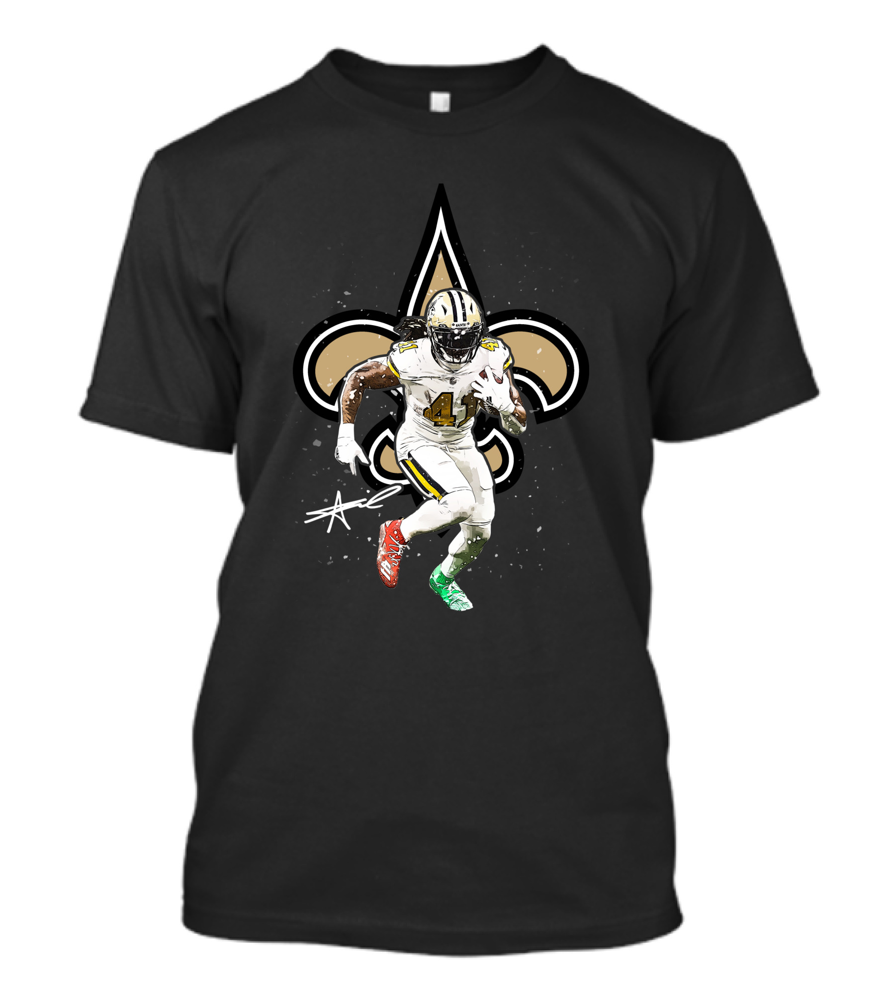 New Orleans Fleur-De-Lis Football Player T-Shirt