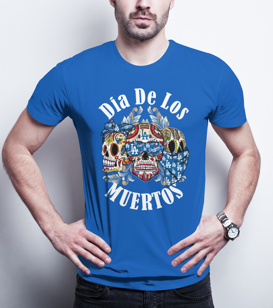 Dia De Los Muertos Dodgers La Skulls T-Shirt